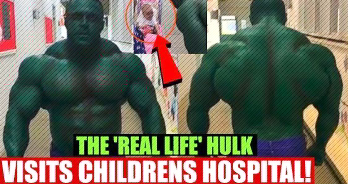 WATCH: Bodybuilder Transforms Into The Hulk And Visits Children's Hospital