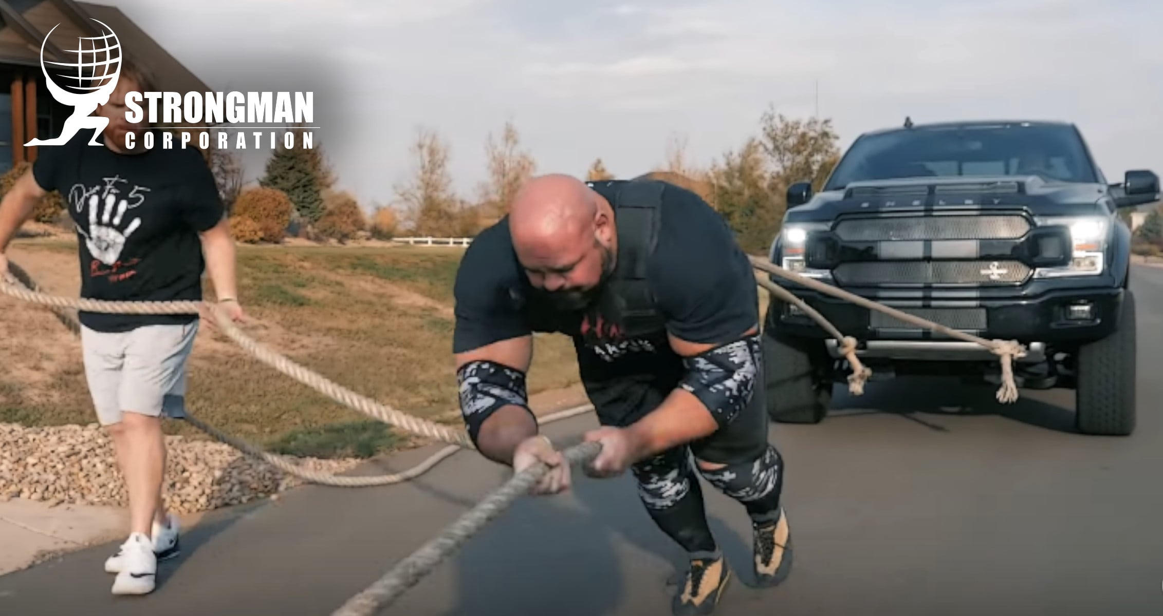 Brian Shaw Pulls Massive 770 Horse Power Shelby F150 For Strongman Training