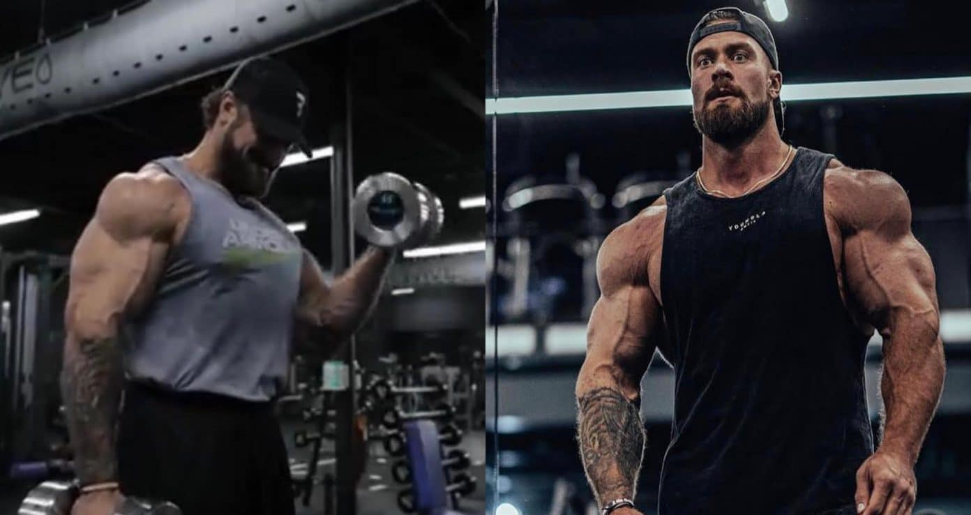 Chris Bumstead Crushes FST-7 Arm Workout With Coach Hany Rambod