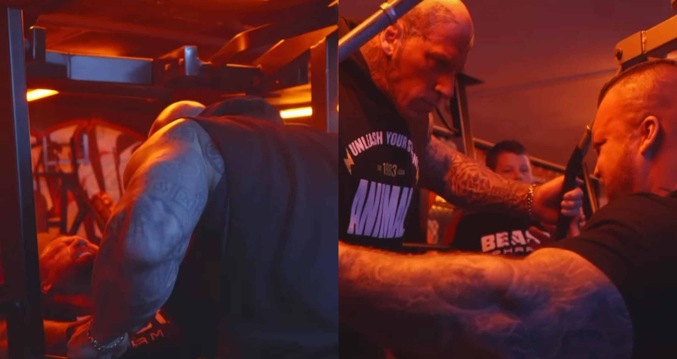 Martyn Ford Leads Eddie Hall Through Grueling Chest Workout