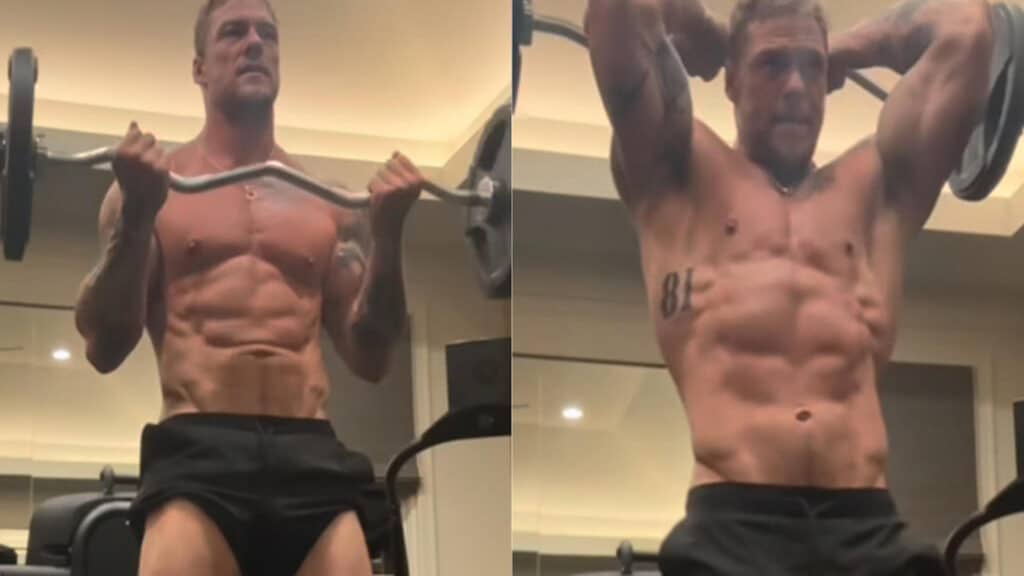 Alan Ritchson's High-Volume Workout to Build Upper-Body Muscle